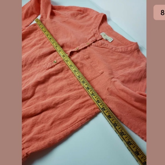 MICHAEL Michael Kors | Tops | Michael Kors Peach Orange Cinch Waist ...